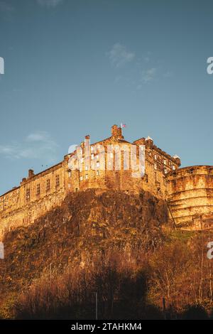 Edinburgh Castle in Scotland standing atop Castle Rock, featuring ...