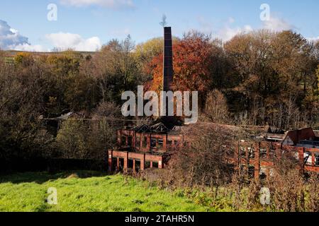 The collapsing ruins of Edenwood Mill, Edenfield, Lancashire Stock ...