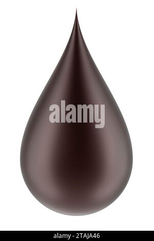 chocolate droplet - isolated on white background Stock Photo - Alamy