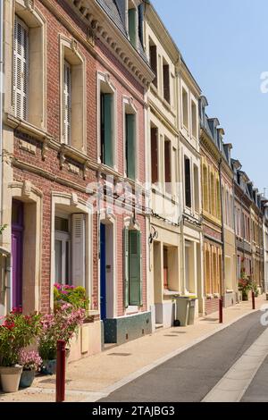 Fecamp, France - July 17, 2022: The entrance of the harbor of Fecamp on ...