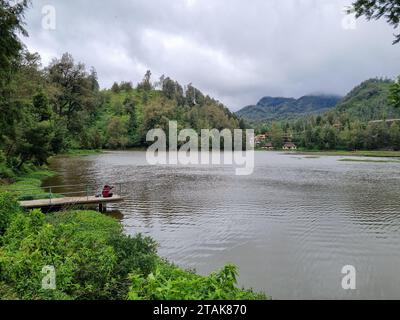 Landscape View of Ranu Pani Lake, Lumajang, East Java, Indonesia Stock ...