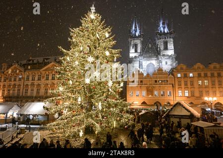 Christmas tree lighting ceremony on Dr. E. Benes Square in Liberec ...