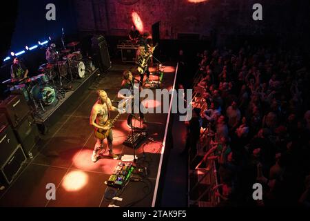 British alternative rock band, The Subways, performing live at the ...