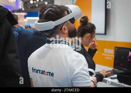 Framatone stand during 5th edition of the world nuclear exhibition WNE ...