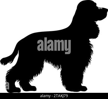 Cocker spaniel Dog silhouette. Vector illustration Stock Vector Image ...