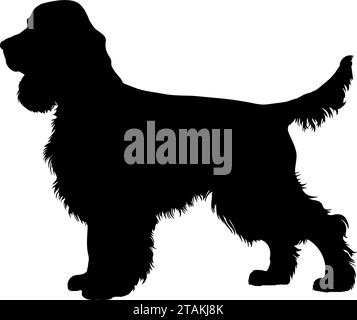 Cocker spaniel Dog silhouette. Vector illustration Stock Vector Image ...