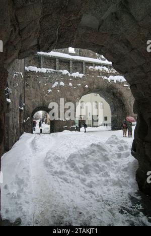 Italy Valle D'Aosta - Aosta, Praetorian gate Stock Photo - Alamy