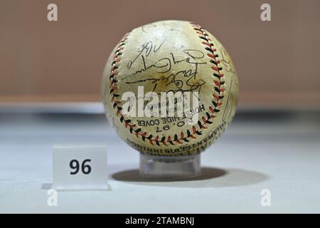 A historically significant 3,000 hit member autographerd baseball on ...