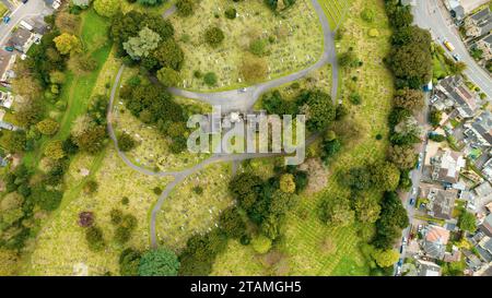 Aerial view of Locksbrook Cemetery, Bath. UK Stock Photo - Alamy