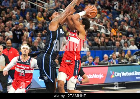 Washington Wizards guard Jordan Poole (13) looks on during a break in ...
