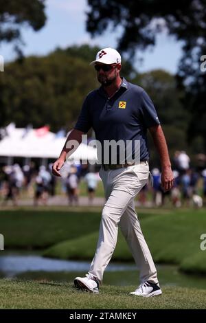 Sydney, Australia, 1 December, 2023. Marc Leishman throws his ball ...