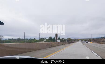 Gloomy Winter Drive by Rincon Beach, Highway 101 Stock Photo - Alamy