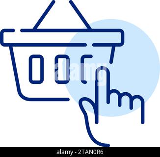 Clicking buy button shopping online from tablet vector illustration ...