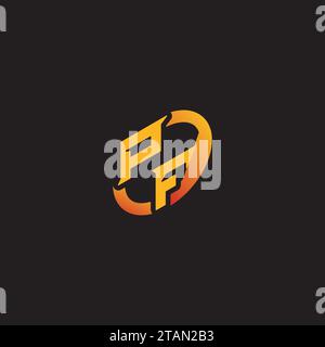 FP combination letter unique initials logo esport for gaming team ...