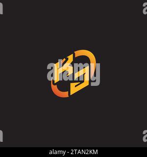 JK combination letter unique initials logo esport for gaming team ...