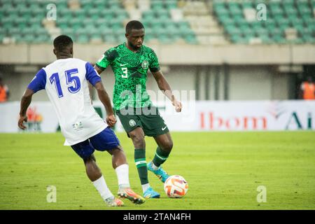 UYO, NIGERIA - NOVEMBER 16: Collins Jamilu of Nigeria during the 2026 ...