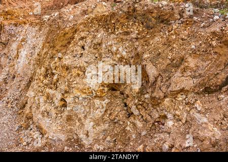 Surface of limestone quarry slope with stone and clay Stock Photo - Alamy