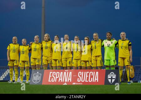 starting eleven Spain players before the match, Spain vs Sweden u23 ...