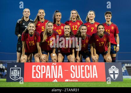 starting eleven Spain players before the match, Spain vs Sweden u23 ...