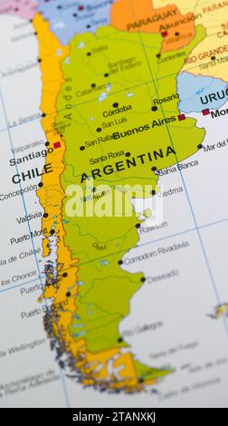 map political cartography colors close-up borders country location ...