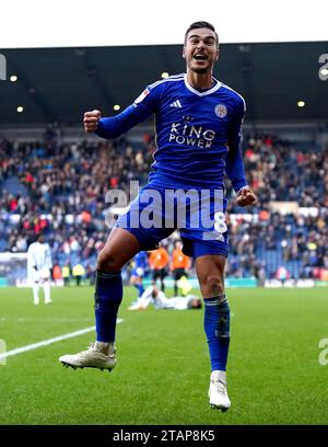Leicester City's Harry Winks celebrates at the end of the Sky Bet ...