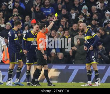 Referee Darren England awards the penalty to Everton in Leeds, United ...