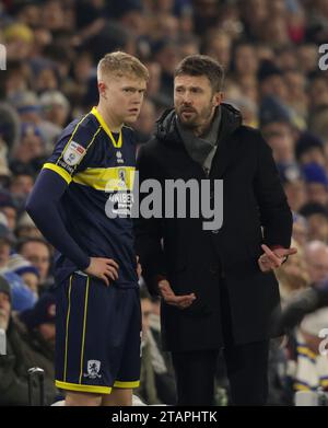 Middlesbrough manager Michael Carrick (right) celebrates with Luke ...