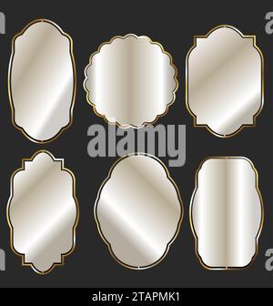 Ornate vintage label frames set. Old style design labels, decorative ...