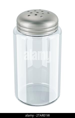 Salt shaker, salt pot. 3D rendering isolated on white background Stock ...