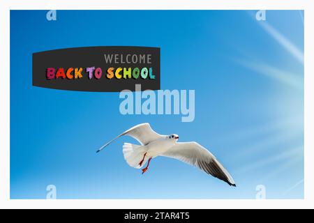Back to school, education background for invitation, promotion poster ...