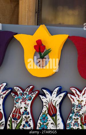 Tulip shaped handcrafts in the bazaar Stock Photo - Alamy