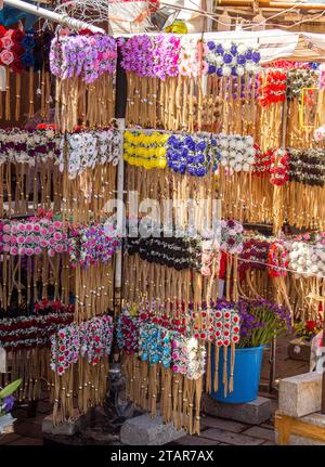 Head crown made of beautiful fake flowers wreath Stock Photo - Alamy