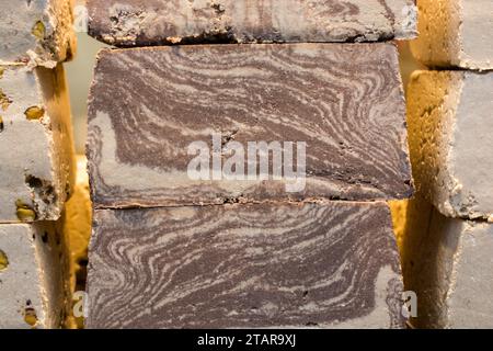 Traditional eastern Halvah a sweet confection made with tahini sesame ...