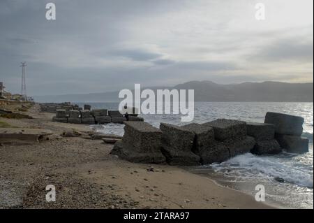 Pylon of Messina (Torre Faro Stock Photo - Alamy