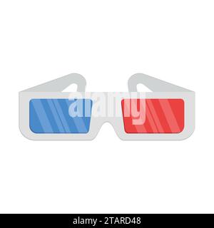 3d Glass Cinema vector Icon 3d Red Blue film glasses Stock Vector Image ...