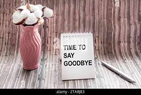 Time to Say Goodbye Message on wooden blocks. Concept Image Stock Photo ...