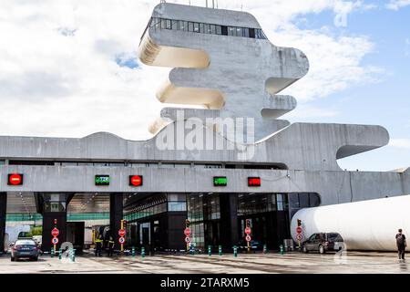 Georgia Turkey border in Sarpi village with drone, Adjara, Georgia ...