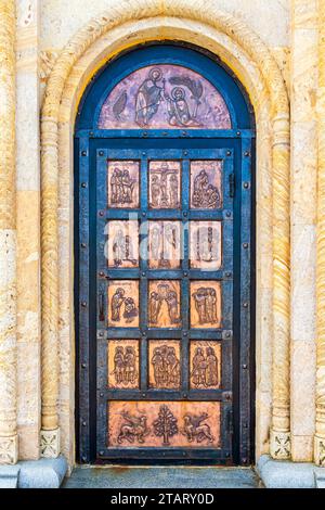 Detail on the entrance gate of Sameba or Holy Trinity Cathedral in ...
