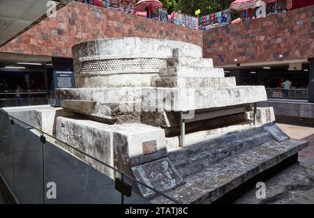 Inside the Templo Mayor Museum, Mexico, exhibiting artifacts from ...