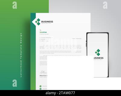 Modern business letterhead template Stock Vector Image & Art - Alamy