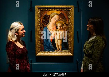 London, UK. "Virgin and Child about 1455" Pesellino A Renaissance ...