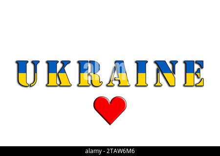 Ukraine, the name of the country and the colors of the flag ...