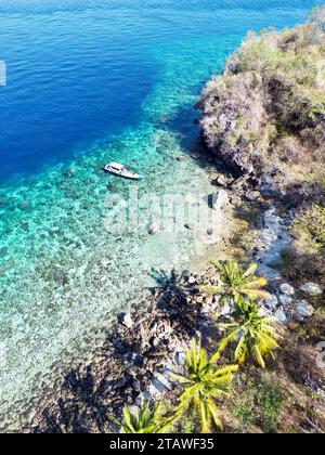 Indonesia Alor - Drone view Ternate Island coast line Stock Photo - Alamy