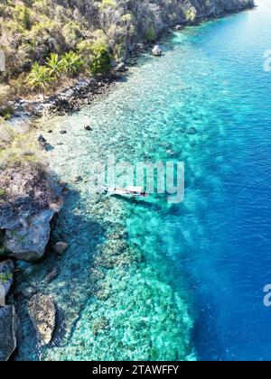 Indonesia Alor - Drone view Ternate Island coast line Stock Photo - Alamy
