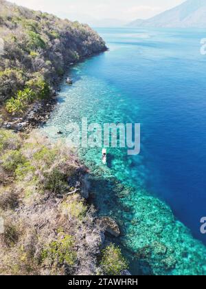 Indonesia Alor - Drone view Ternate Island coast line Stock Photo - Alamy