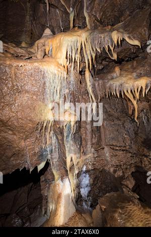 Formations in a cave in Somerset, Mendip, UK Stock Photo - Alamy