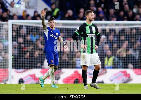 Chelsea's Enzo Fernandez (left) celebrates with Alejandro Garnacho ...
