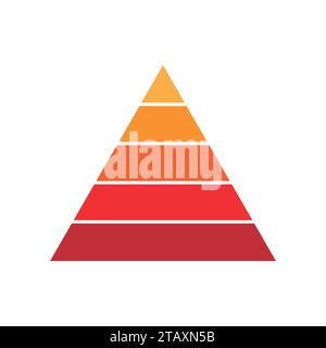 pyramid chart graph infographics diagram on white background Stock ...