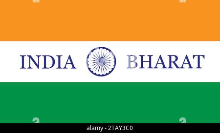 India Bharat text on Indian Map vector illustration Stock Vector Image ...