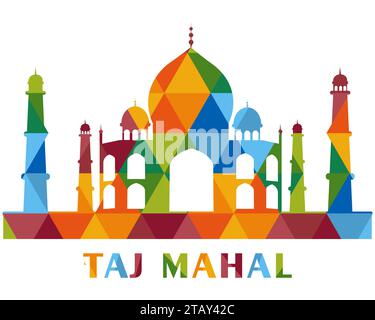 Taj Mahal vector icon in golden color. Taj Mahal building graphic ...